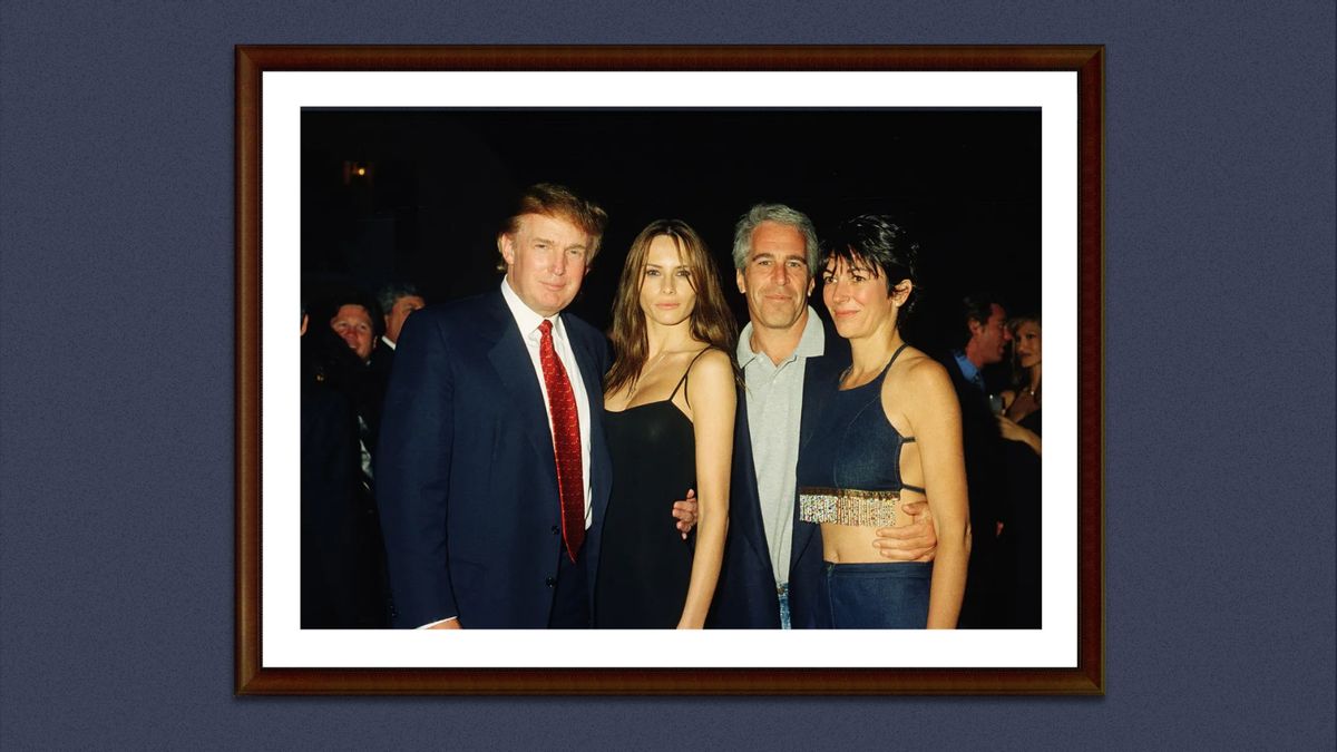Real photo of Donald and Melania Trump with Epstein and Maxwell ...