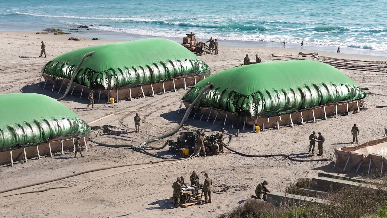 US Marines’ unique technique to store tons of fuel in the middle of nowhere