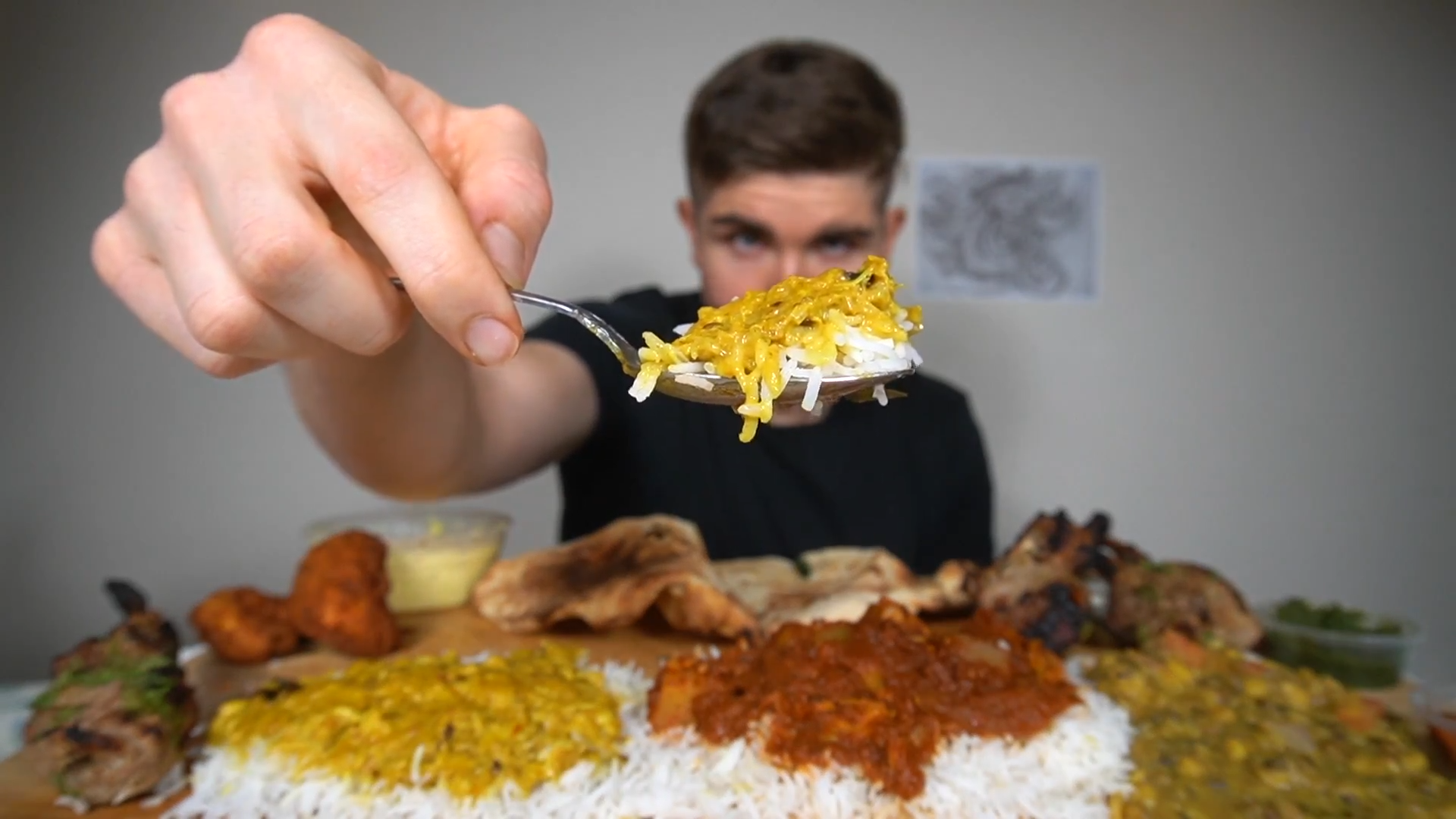 American attempts this impossible Indian food mukbang