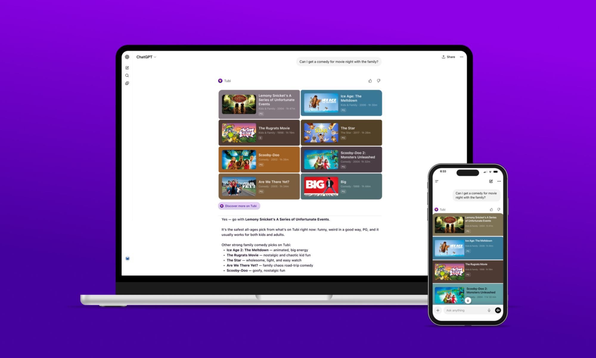 You can now ask ChatGPT to find your next movie or TV show on Tubi