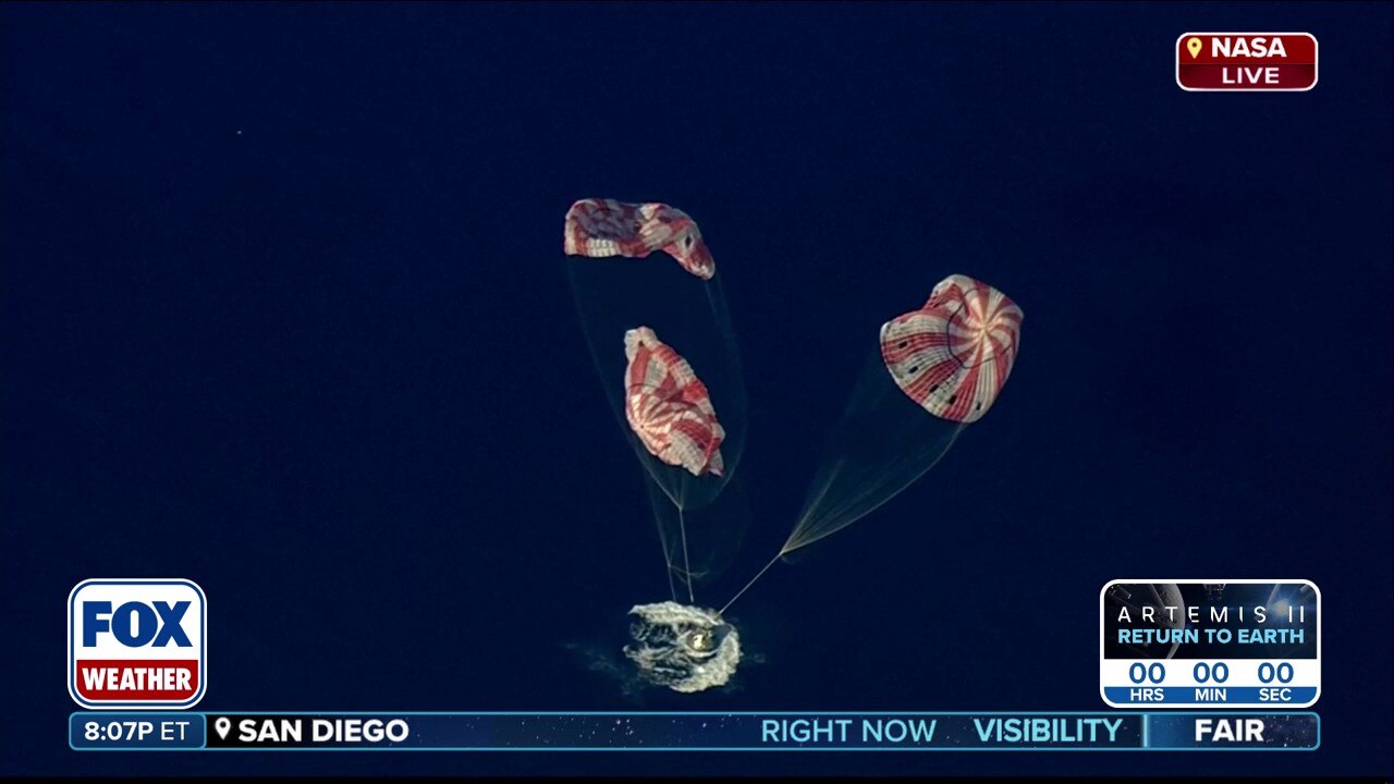 Splashdown: Artemis II reenters Earth's atmosphere and splashes down in ...