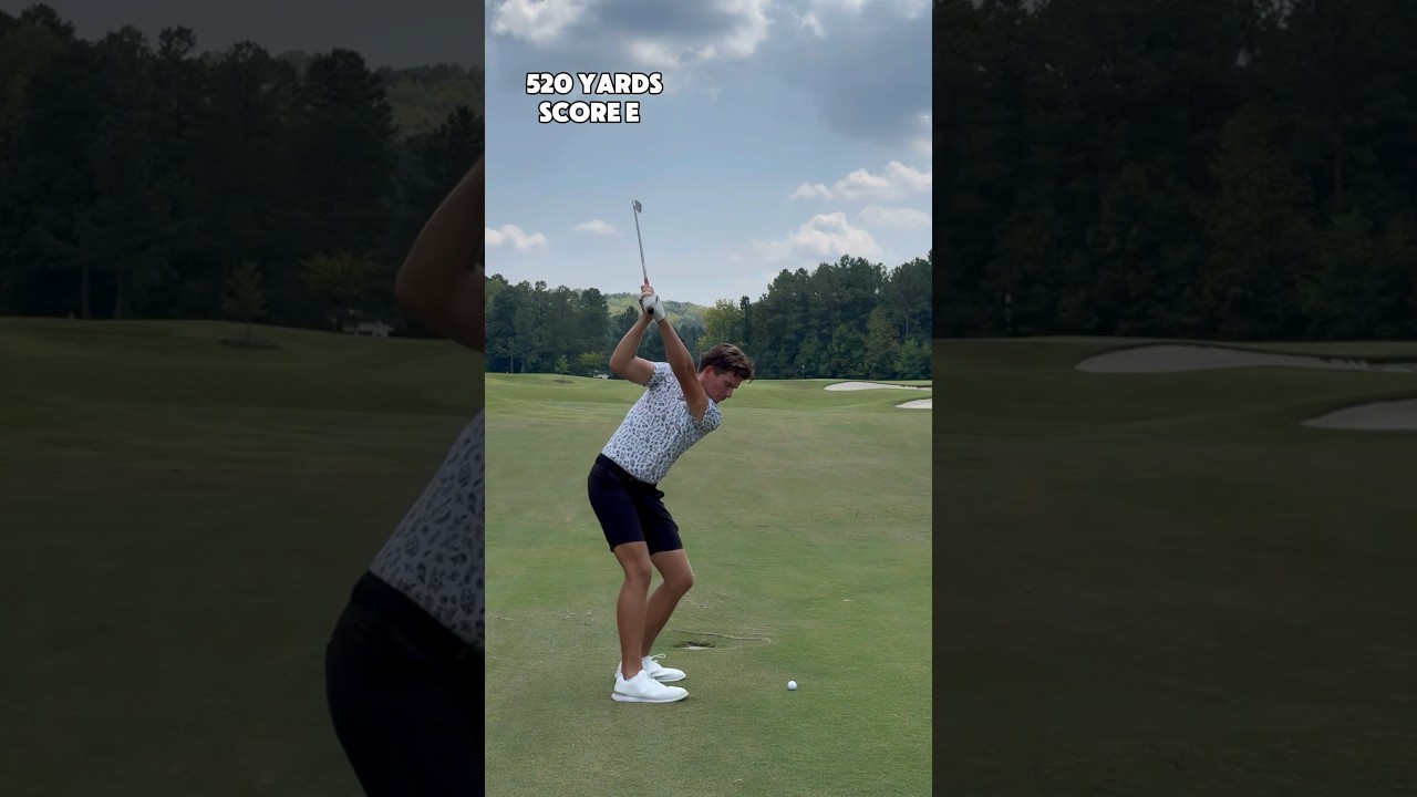 I filmed all 3 par 5’s this round #golf #shorts