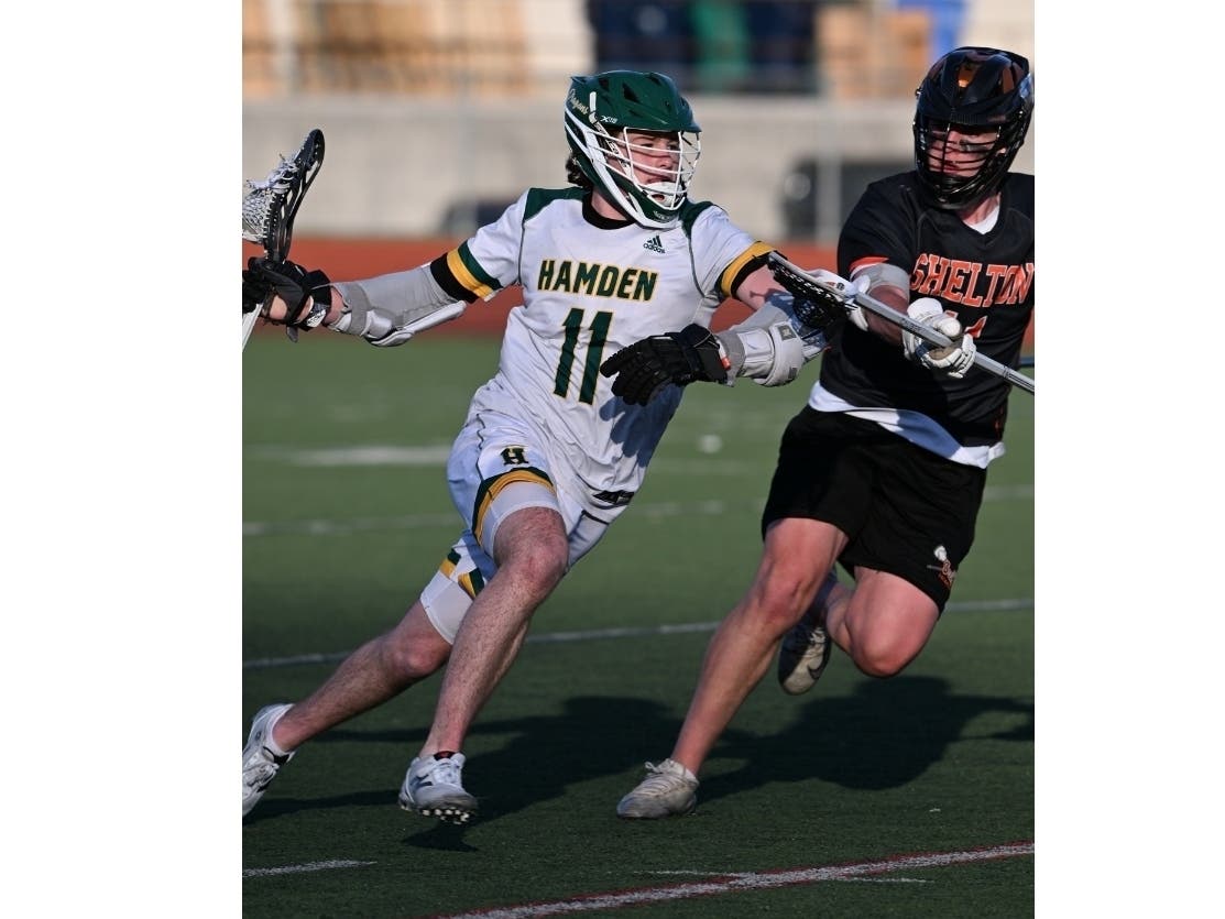 Hamden boys lacrosse rolls past Shelton: Photos