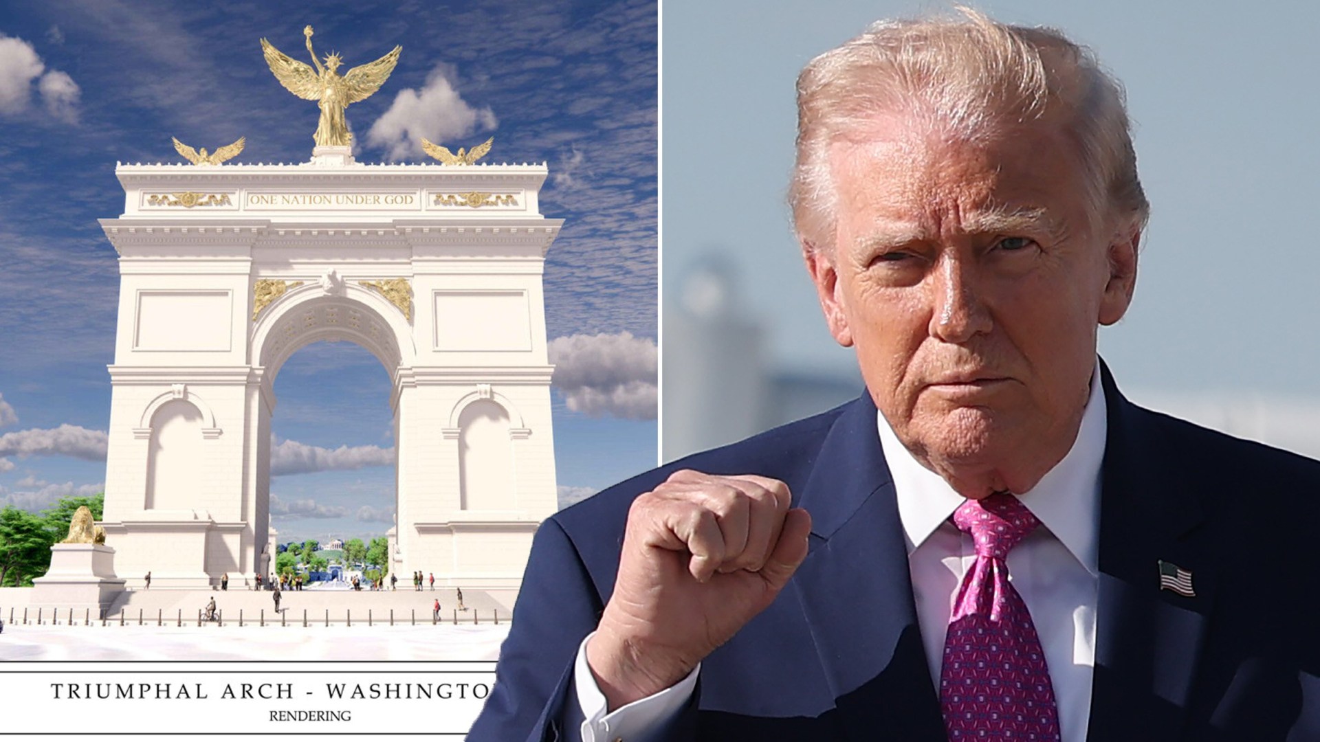 Donald Trump reveals plan for his £11,000,000 triumphal arch