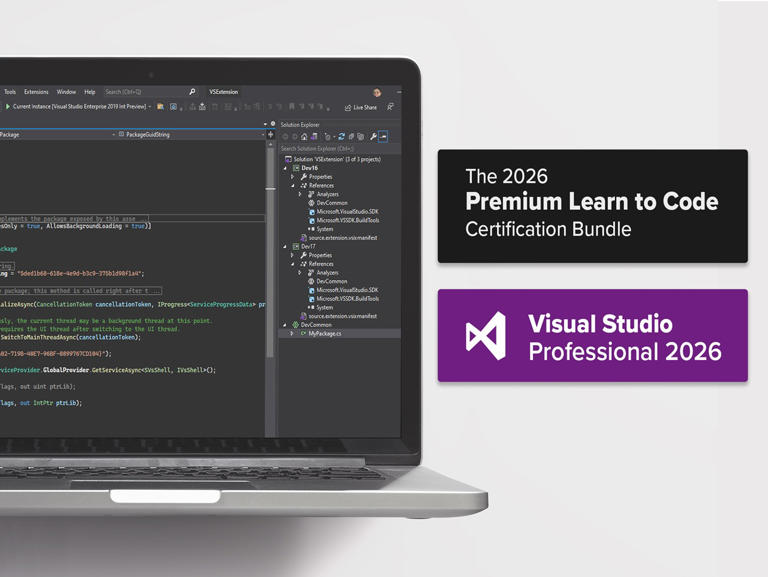 Get Microsoft Visual Studio Professional 2026 and 15 coding courses for ...