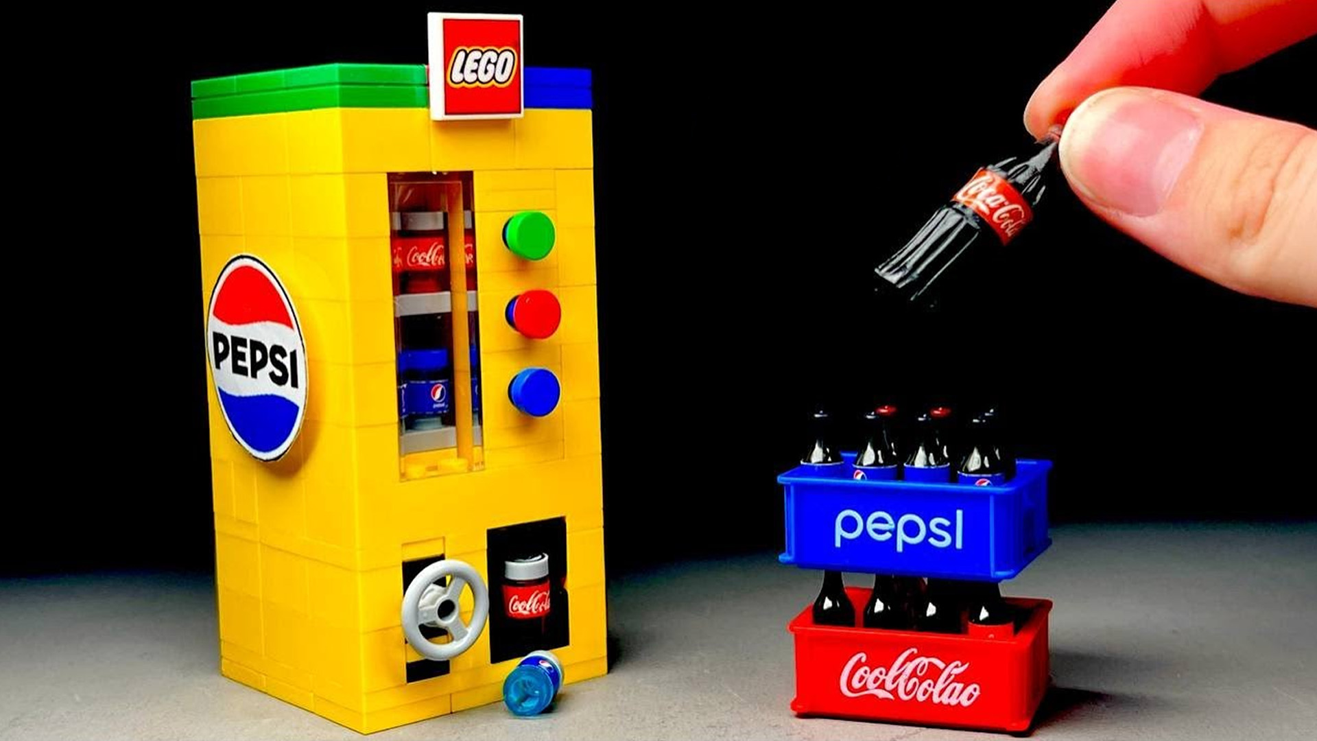 How to build a LEGO soda vending machine