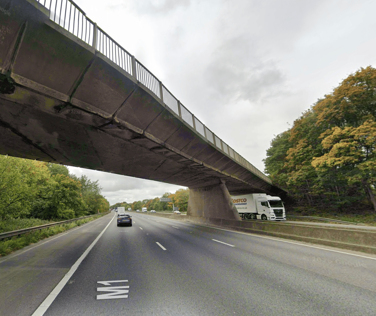 Two teens die after car plunges from bridge and crashes on M1