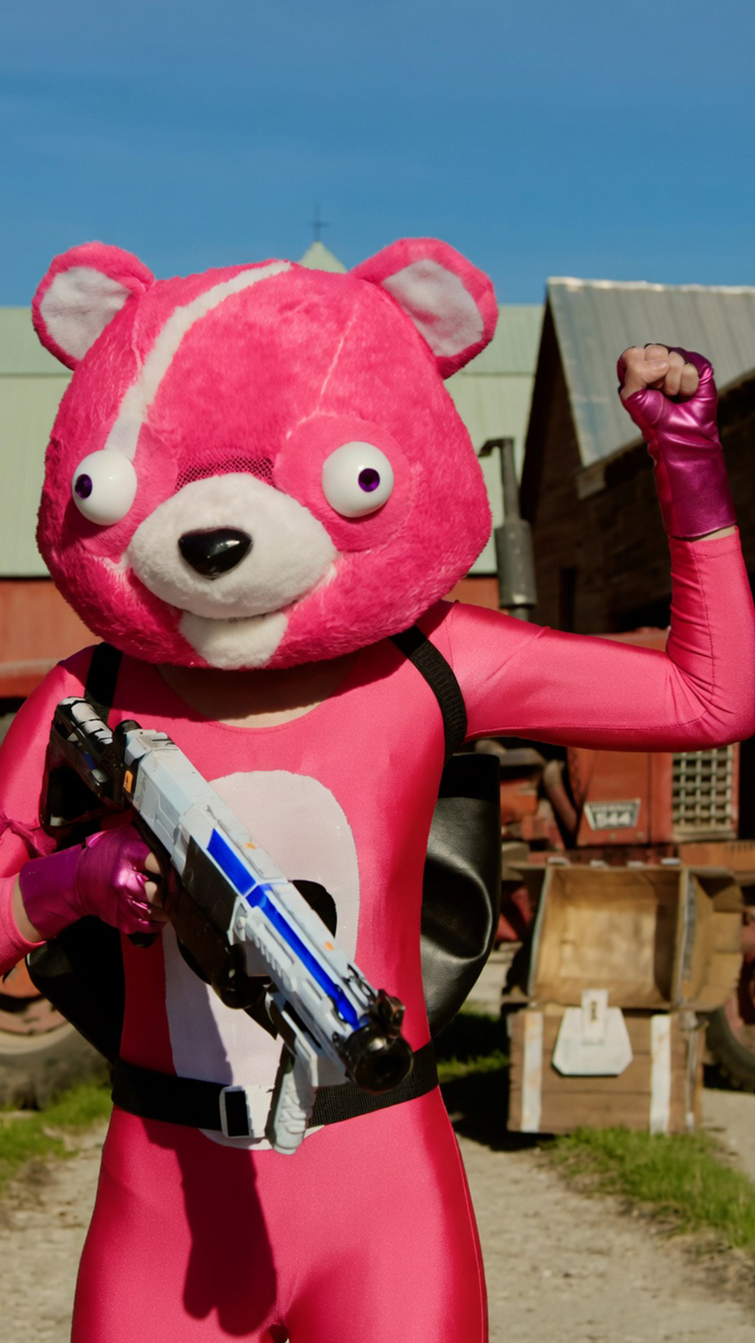 Fortnite style scene brought to real life