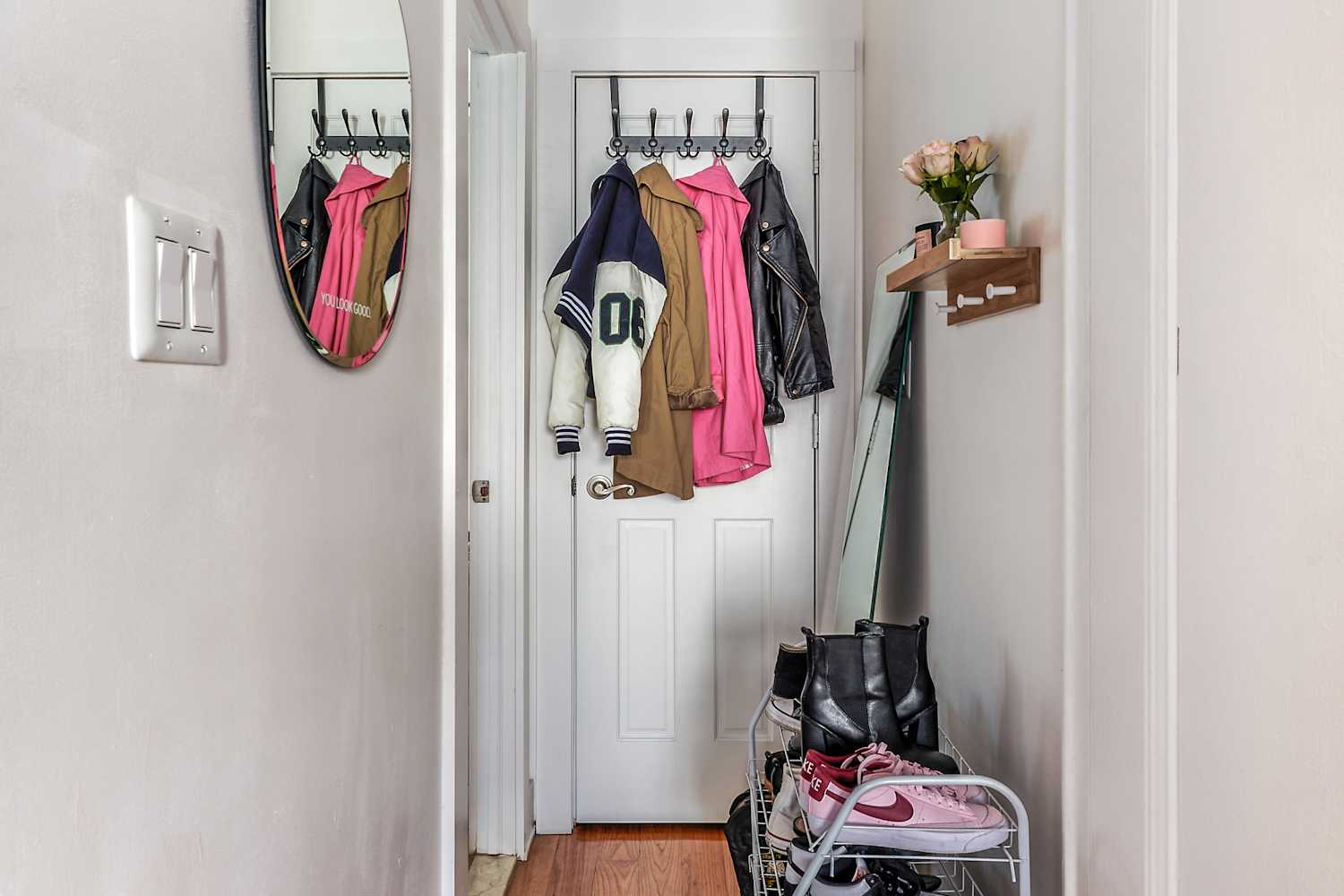 This 2-in-1 shoe rack is so stunning, it's perfect for narrow entryways