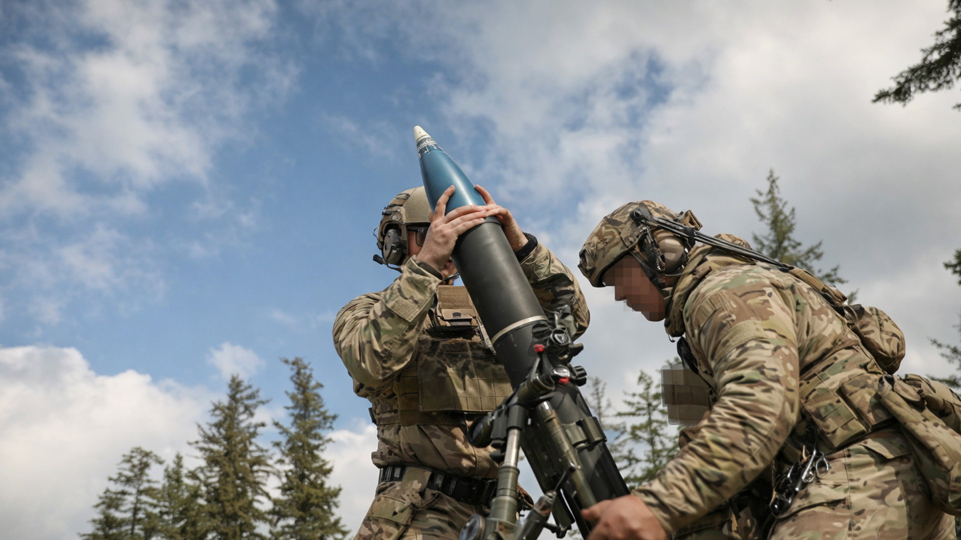 Watch soldiers launch mortar rounds in live fire