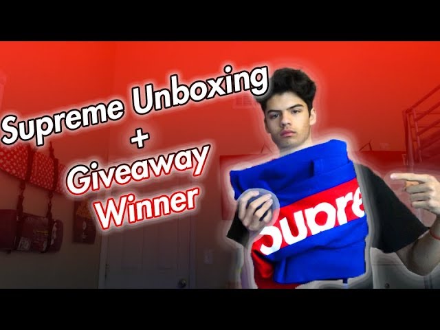 Supreme sideline hoodie unboxing + giveaway winner