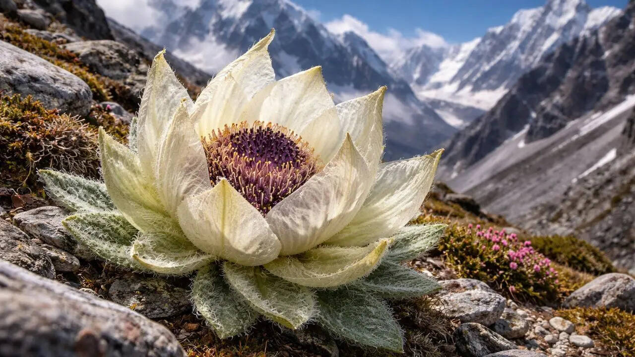 Snow lotus flower: The rare plant that blooms once every eight years at ...