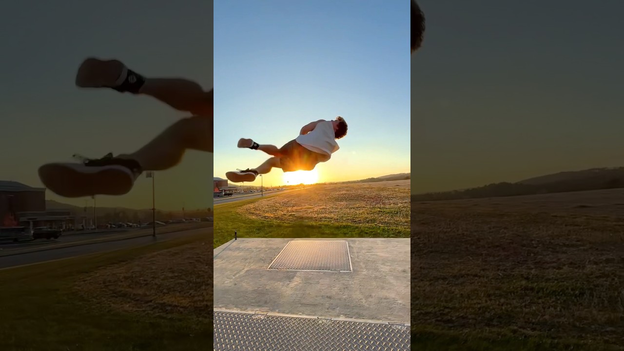 Trying a crazy parkour combo
