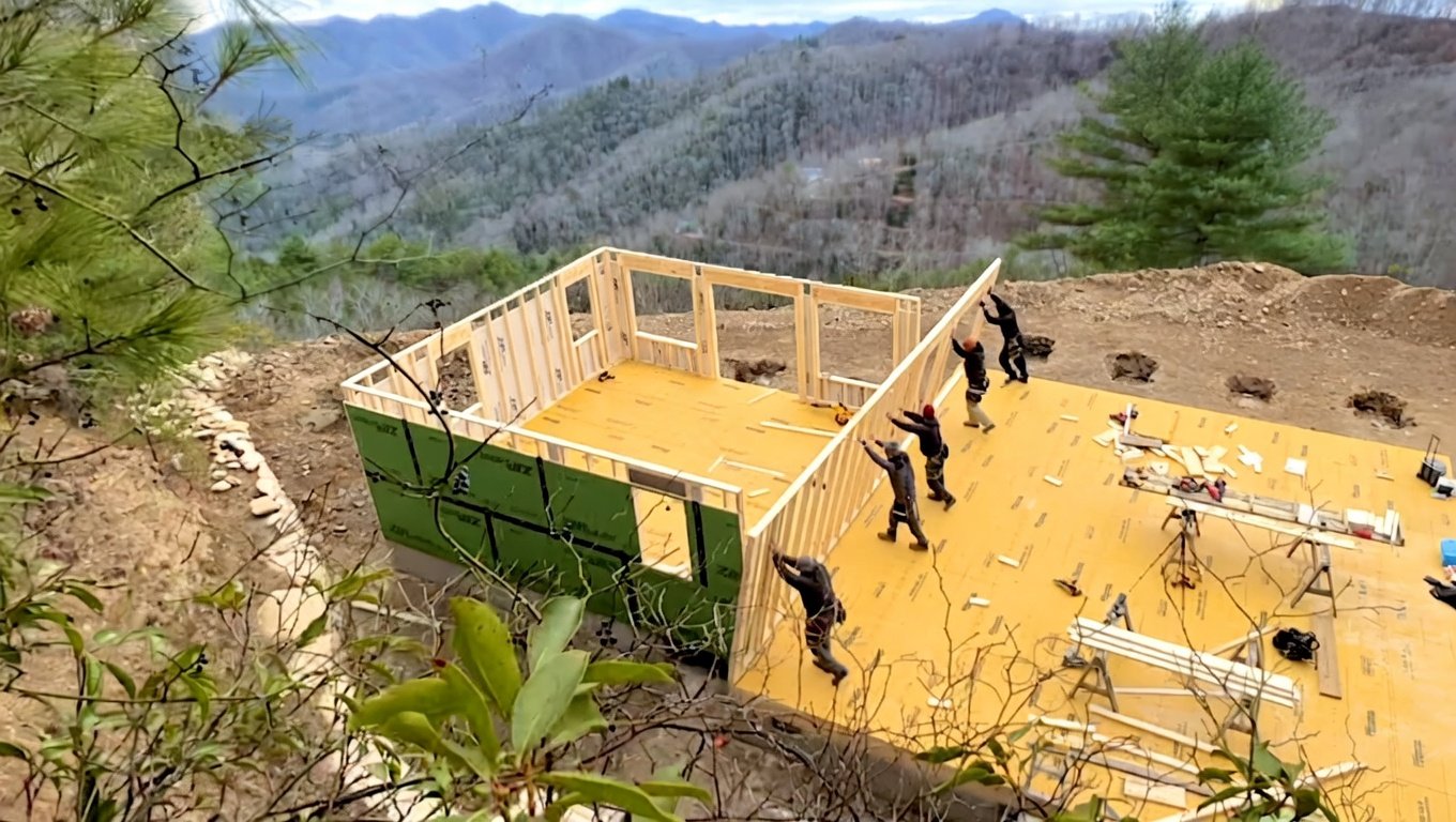 Perkins Builder Brothers frame cabin exterior walls