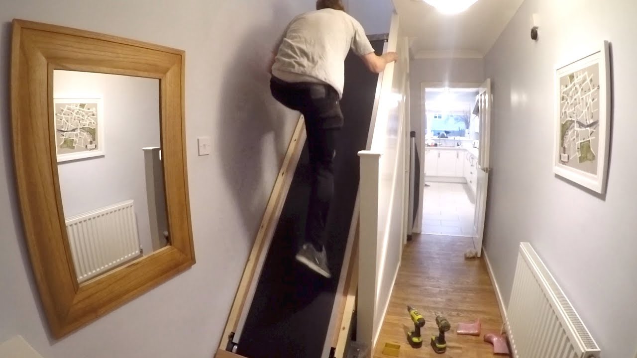 Watch me make a mini treadmill for my stairs