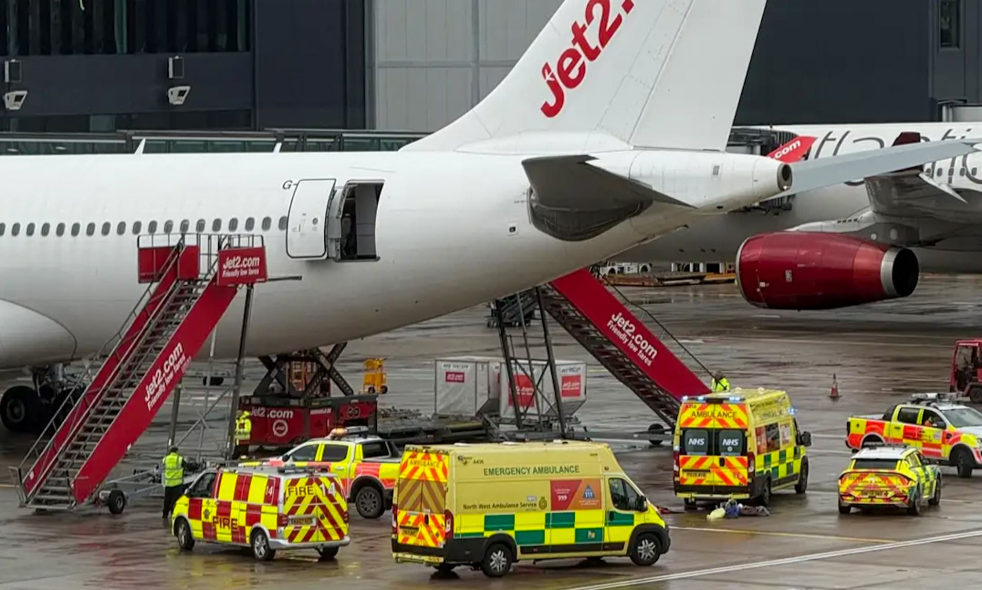 Manchester Airport engineer 'lucky to be alive' after plunging 35ft out ...