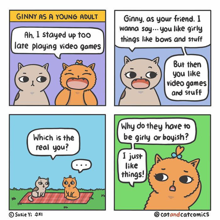24 funny and wholesome comics about the secret life of cats
