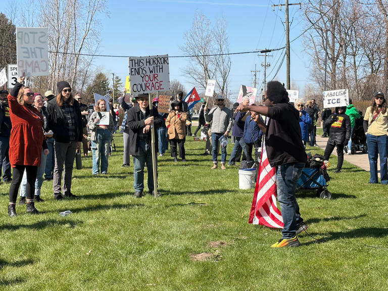 Protester arrested in Romulus after apparent pepper spray incident