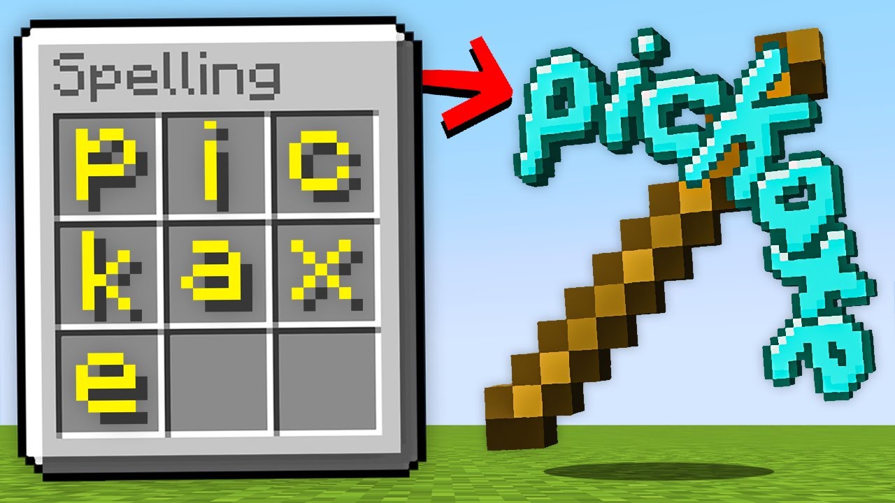 Minecraft but anything you spell, you get