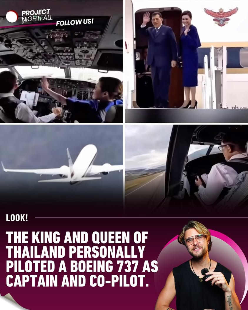 Against all odds! Thai king & queen pilot own jet through the world's ...