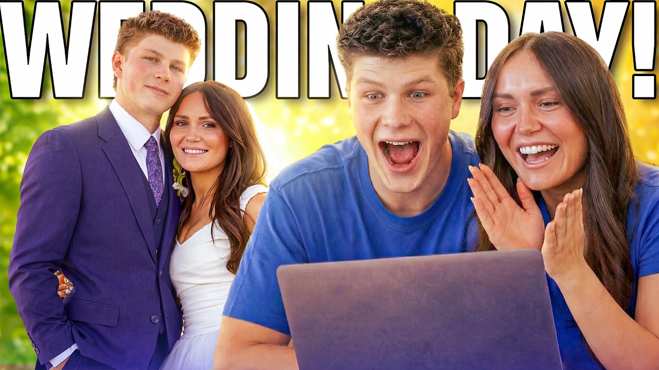 Watching our wedding video for the first time *our reactions*