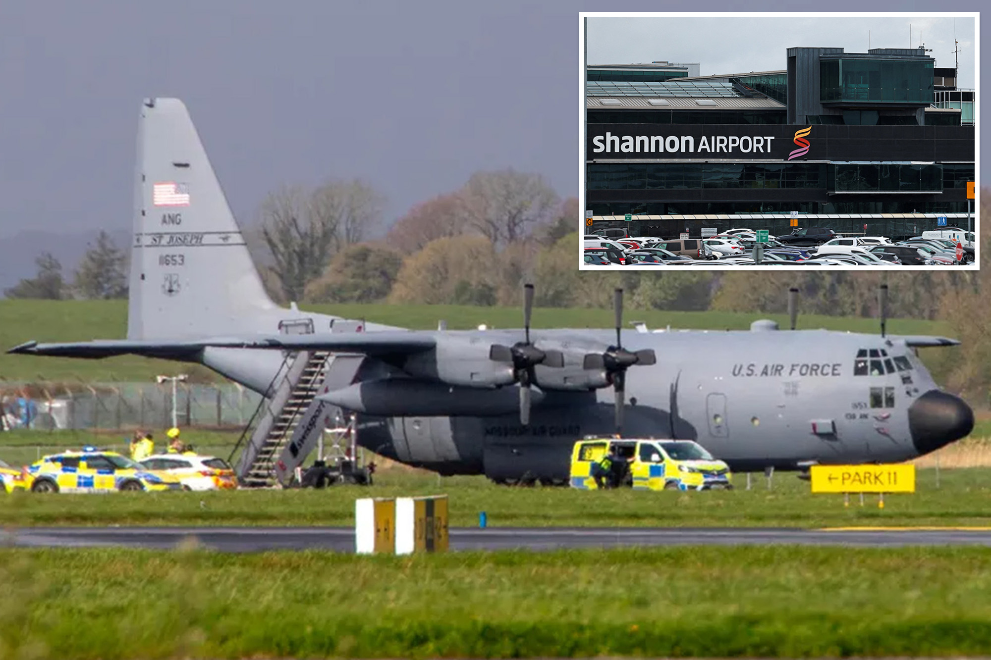 Lunatic reportedly attacks US war plane with hatchet at Ireland airport ...
