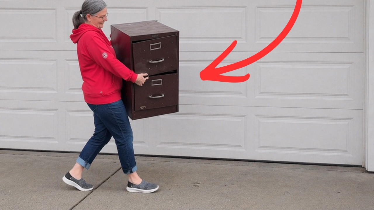 How an old file cabinet can make your garage prettier and more organized!