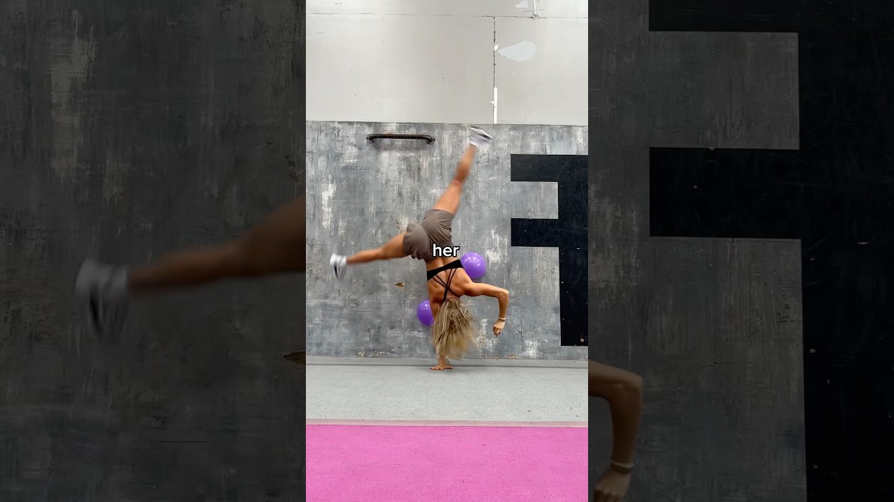 Cartwheel balloon pop challenge💥