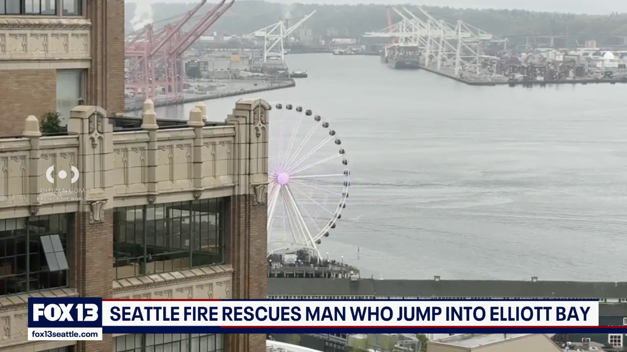 Man rescued from Elliott Bay after jumping from Seattle pier
