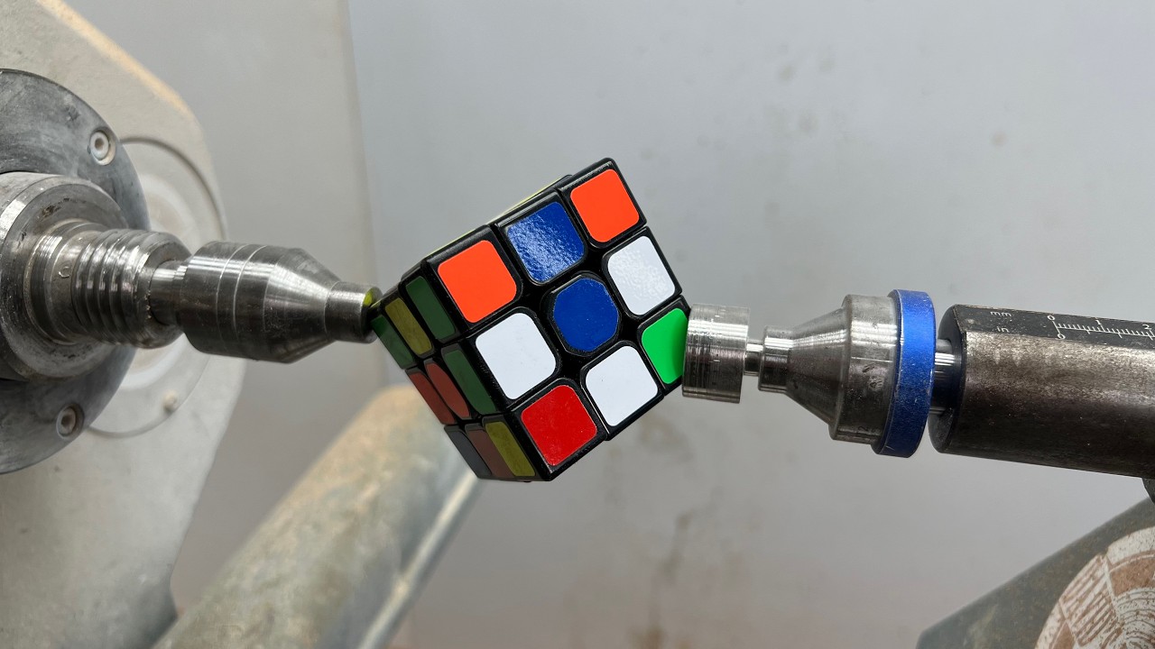 I woodturned a Rubik's Cube into the world's most unexpected egg!