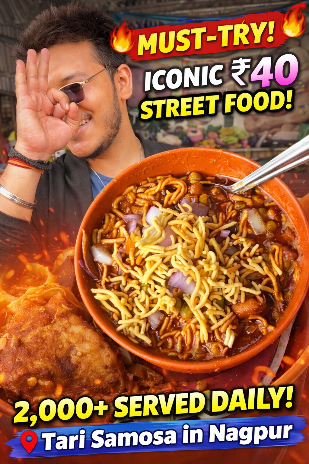 Tari samosa in Nagpur India new Sanjay Uphar Grah serves 2000 daily ...
