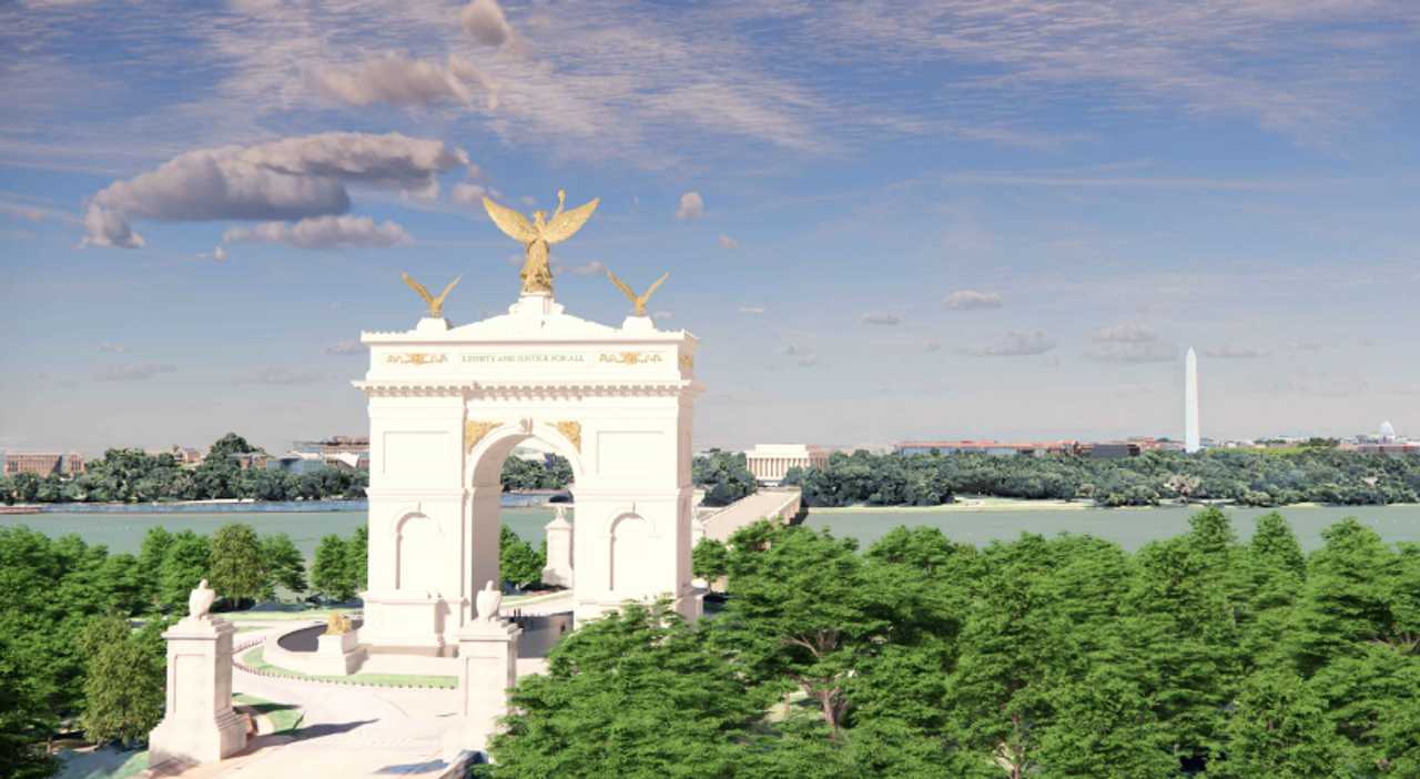 Trump unveils plans for controversial 250-foot ‘Triumphal Arch’