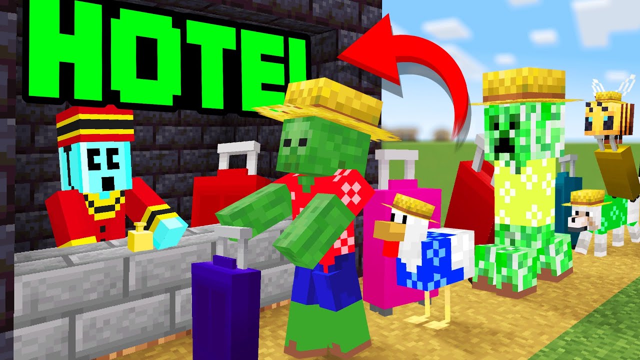 Building a luxury hotel for every mob in Minecraft