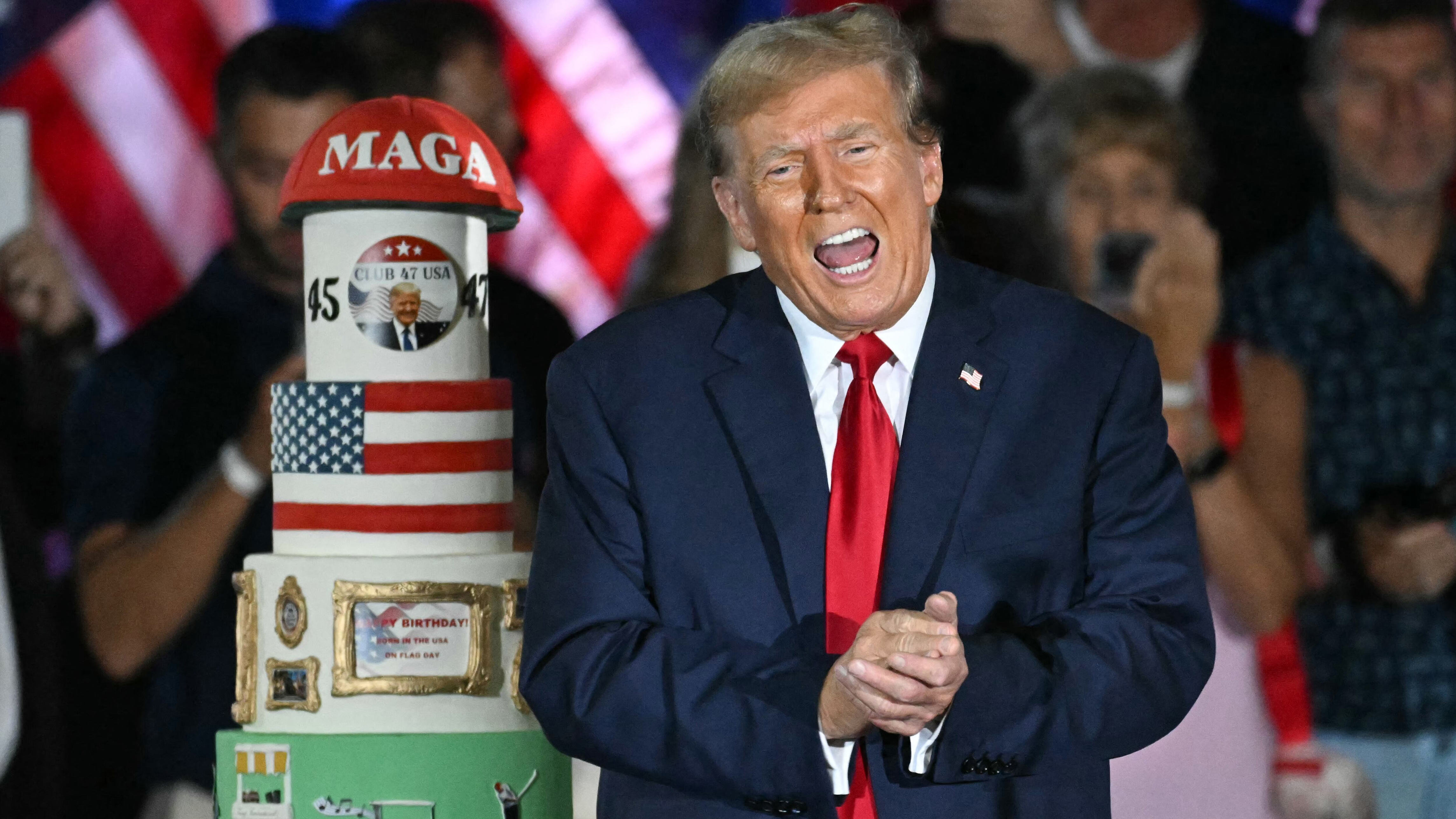 Trump White House hypes his birthday bash as Iran talks collapse