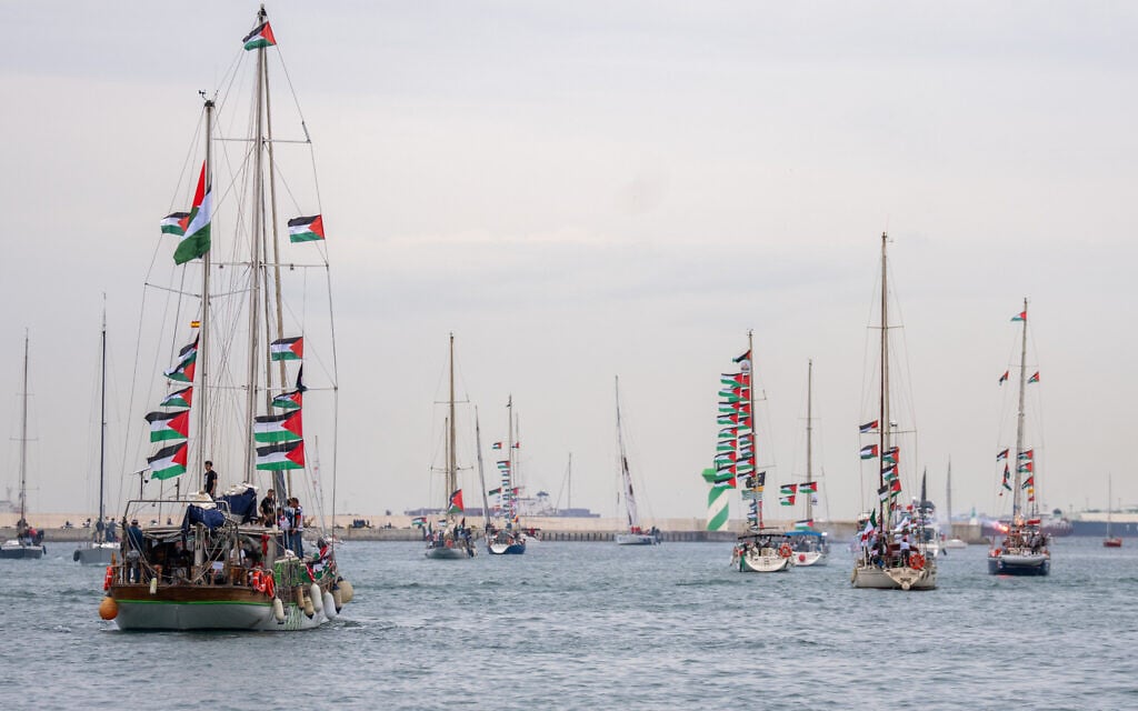 Gaza flotilla organizers say Israel intercepted 15 of 58 vessels overnight