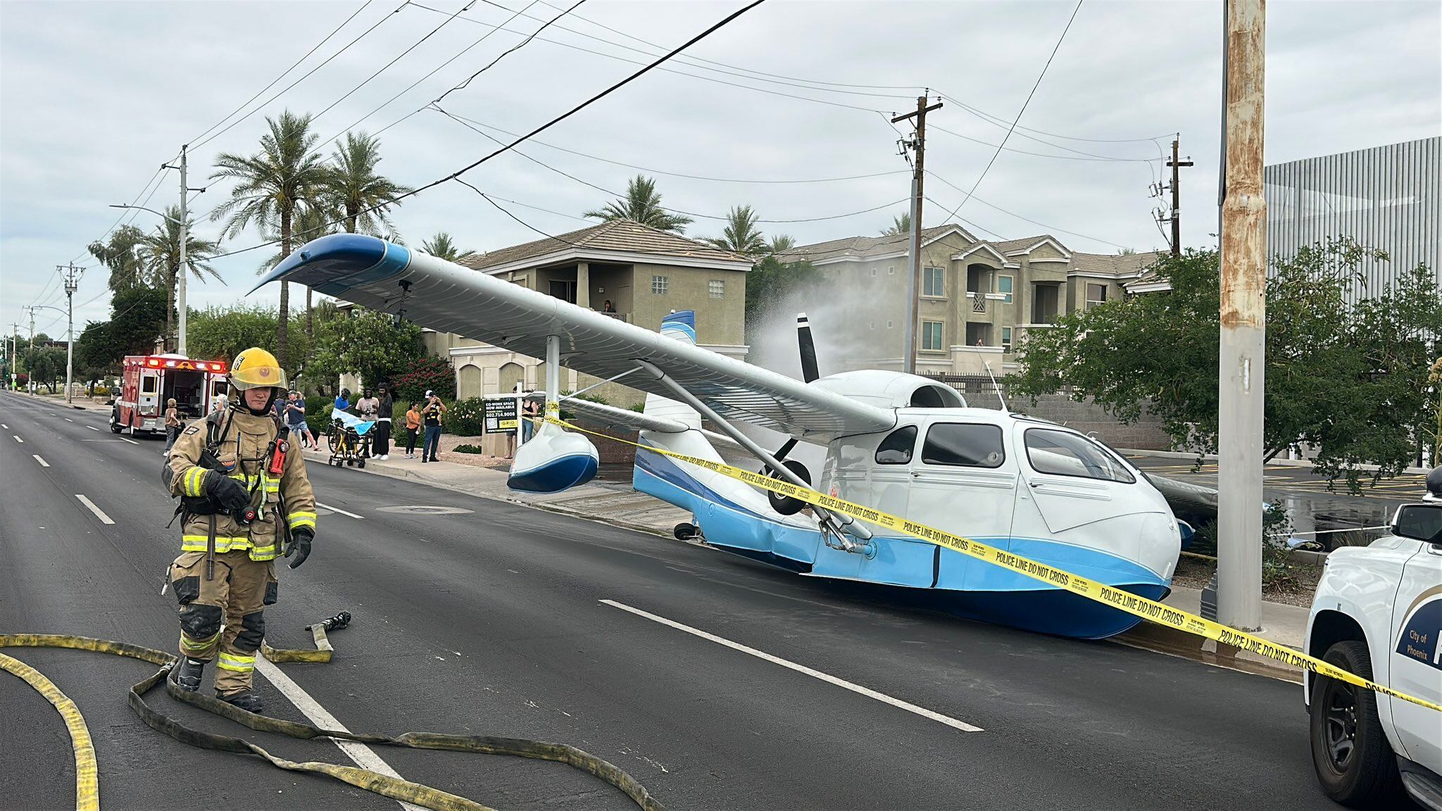 Small plane makes emergency landing on busy central Phoenix road; no ...