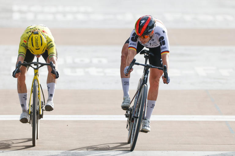 Van Aert beats Pogacar in dramatic finish to win Paris-Roubaix classic ...