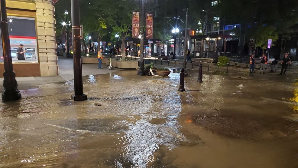 Salt Lake City water main break damages downtown roads