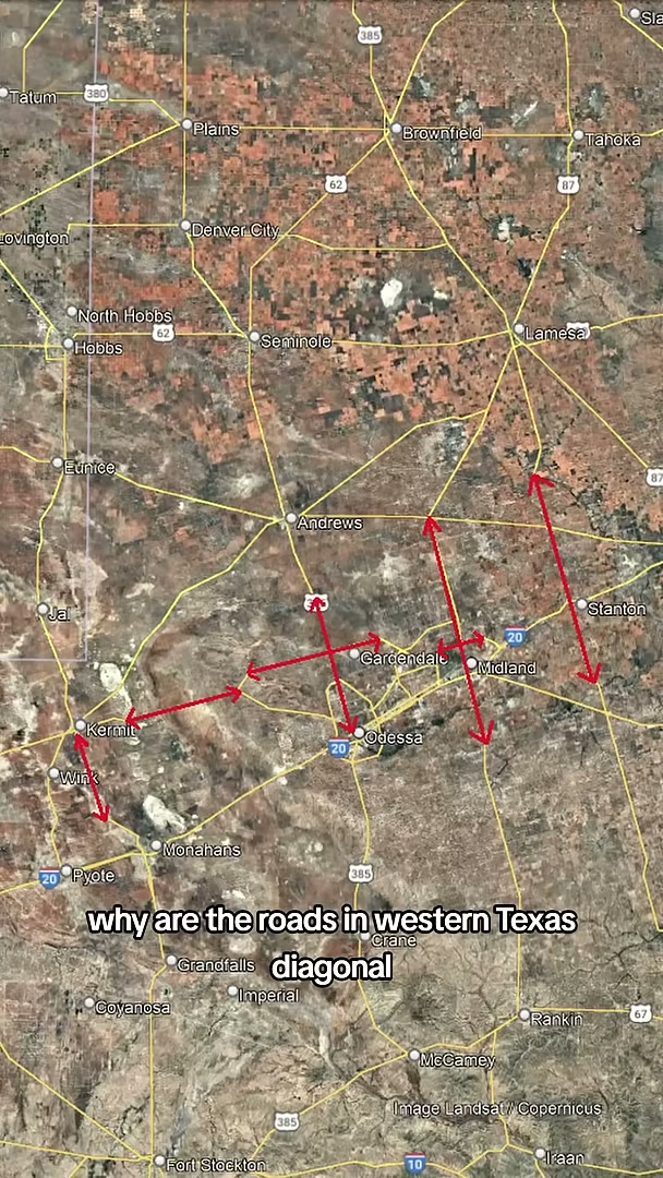 Why every road in West Texas is diagonal #geography
