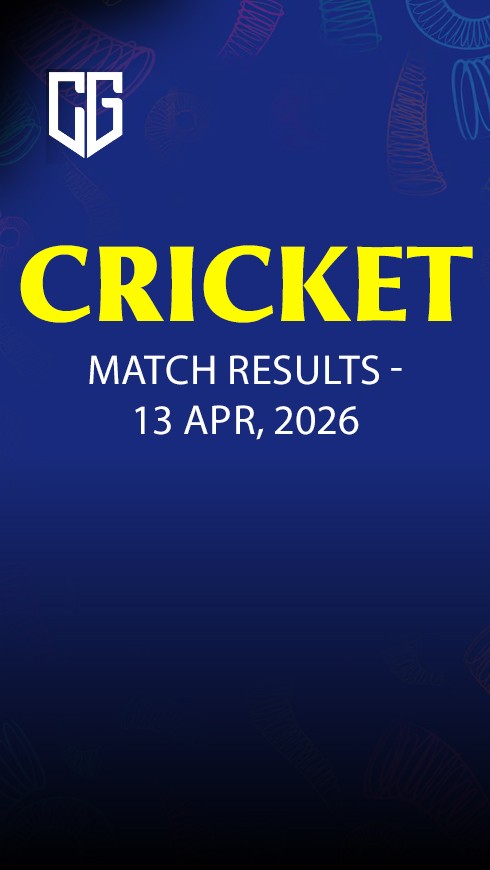 Cricket match results - 12 Apr, 2026
