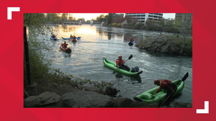 Spokane Fire Department is searching the Spokane River near downtown