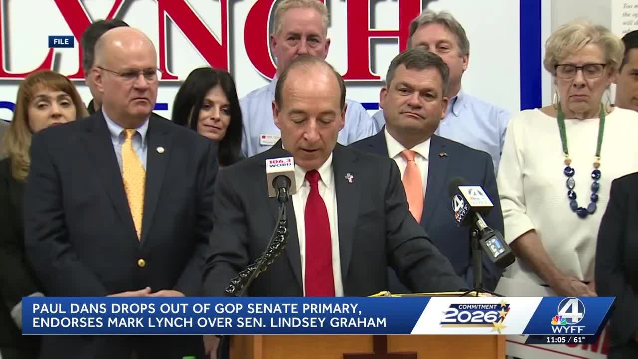 SC Senate race challenger Paul Dans drops out, endorses Lynch