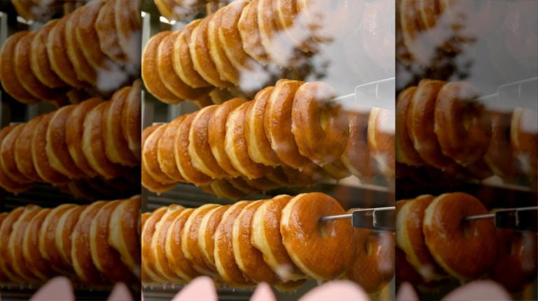 This donut shop's glazing window is hard to walk away from
