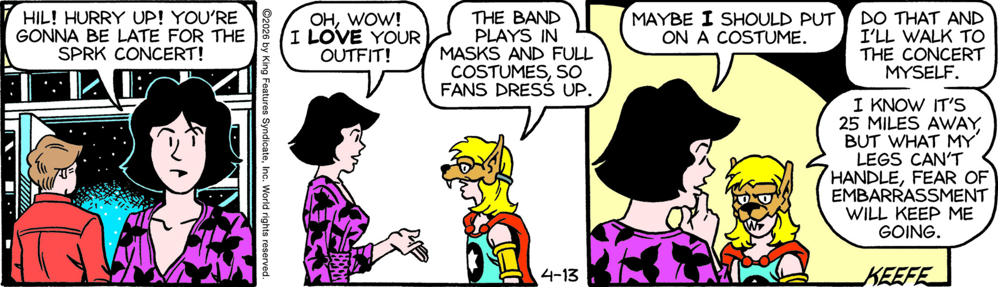 Sally Forth by Francesco Marciuliano; drawn by Jim Keefe