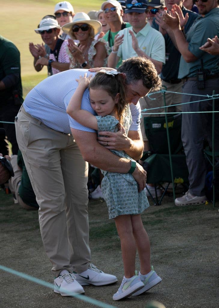 Emotional moment Rory McIlroy reunites with wife Erica and daughter ...