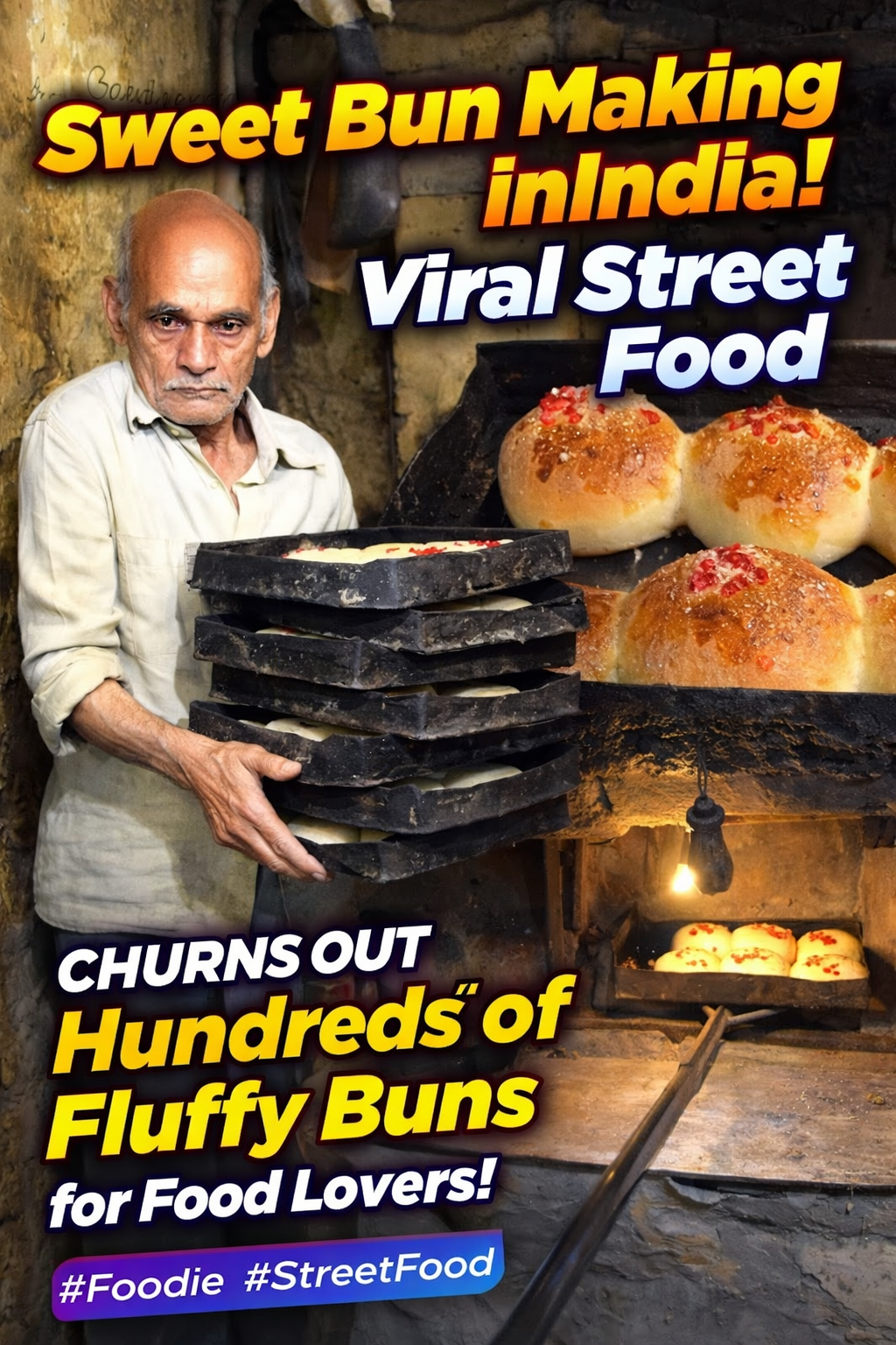 Sweet bun making in India viral street food bakery churns out hundreds ...
