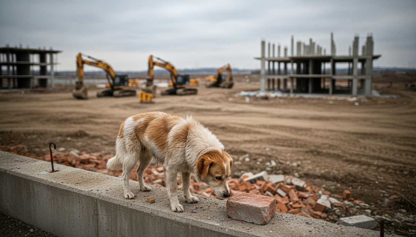 How construction workers saved a shivering stray and gave her a second ...
