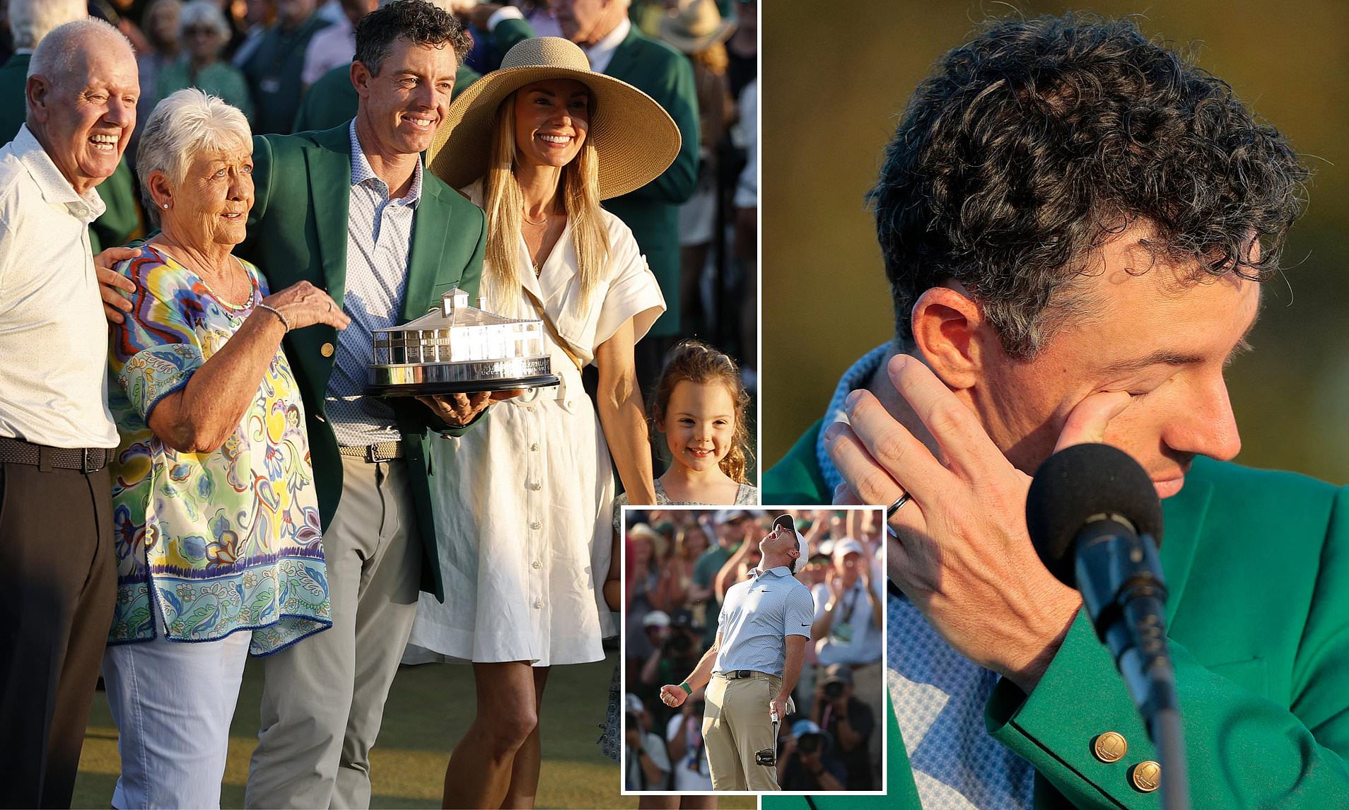 Rory McIlroy fights back tears after sealing emotional Masters victory ...