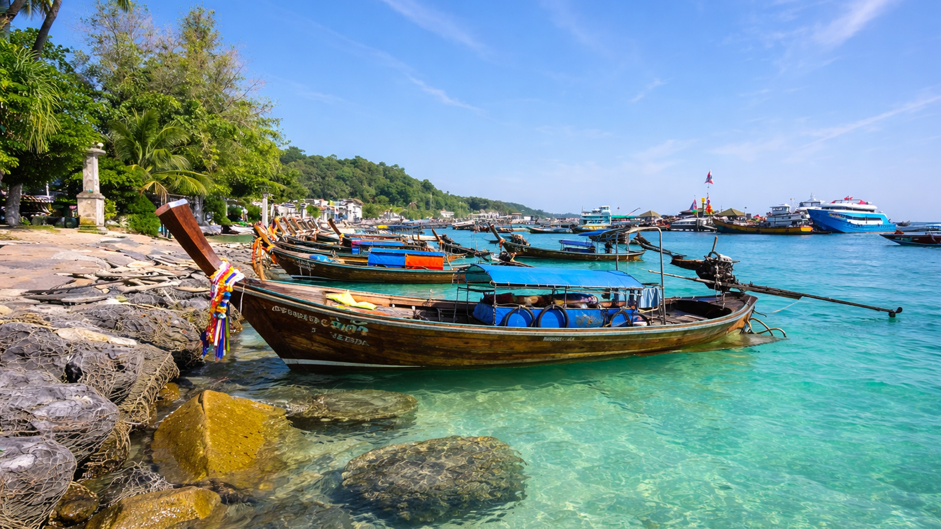 Koh Phi Phi Thailand viewpoints and coastal walk (4K)
