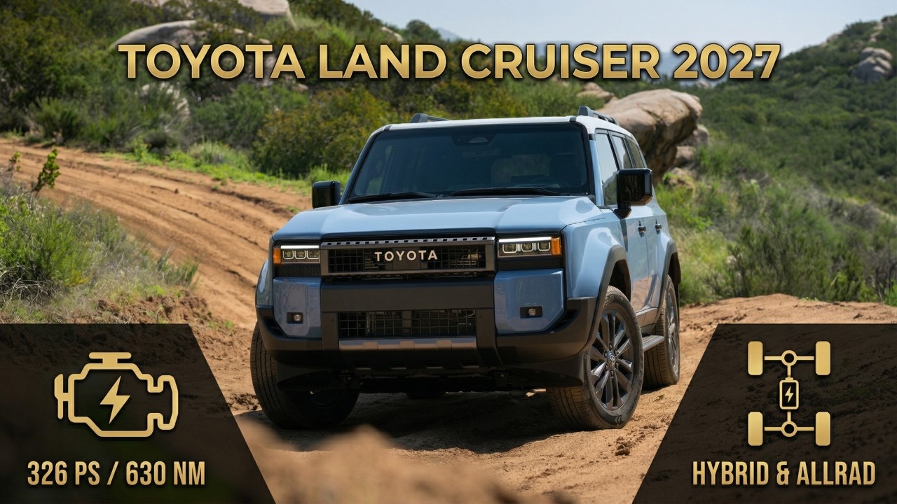 2027 Toyota Land Cruiser in Heritage Blue: Hybrid-Offroader mit 326 PS